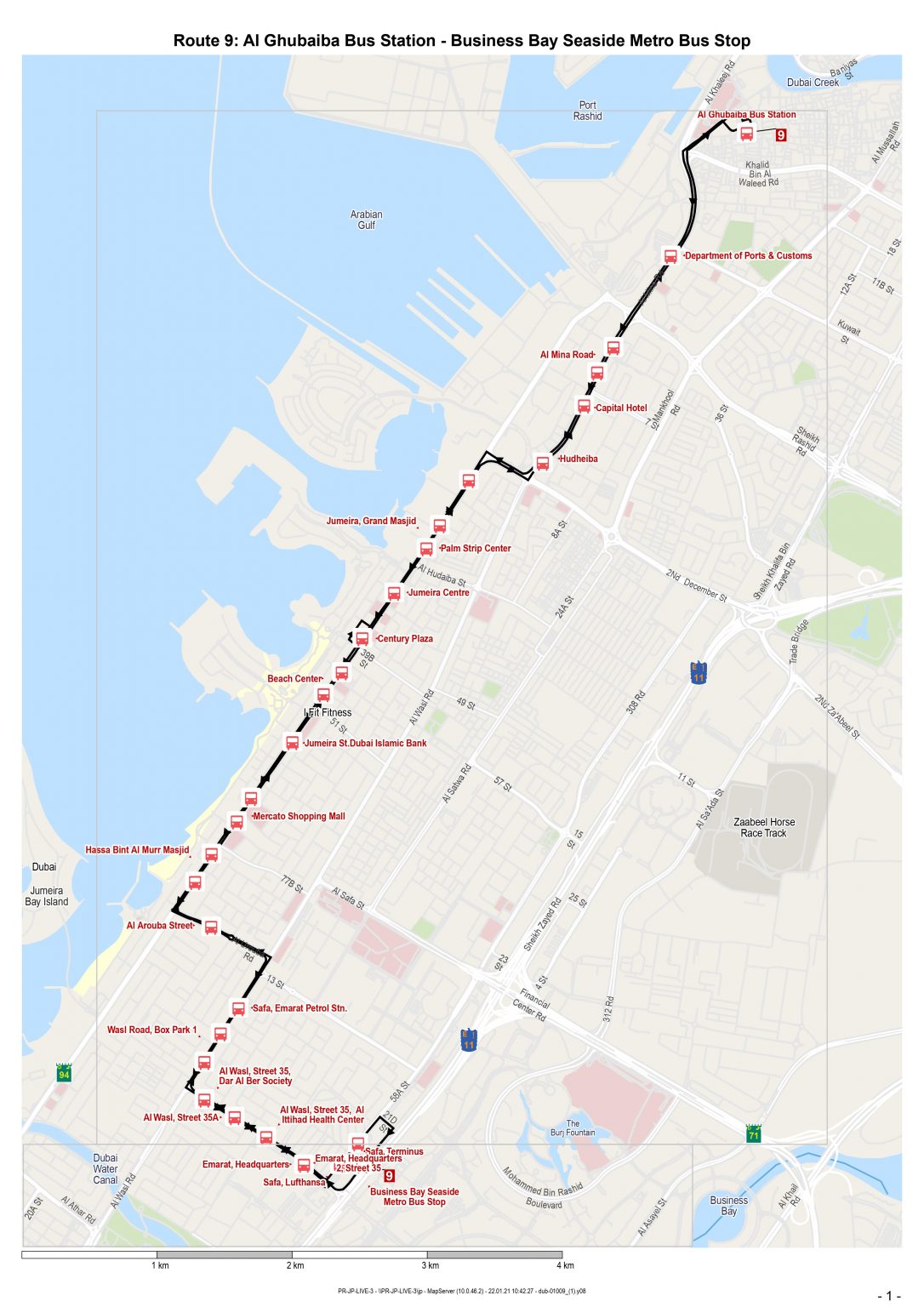 9 Bus Route in Dubai - Time Schedule, Stops and Maps - Your Dubai Guide