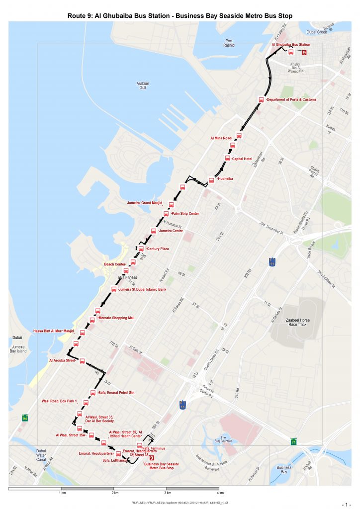 9 Bus Route in Dubai - Time Schedule, Stops and Maps - Your Dubai Guide