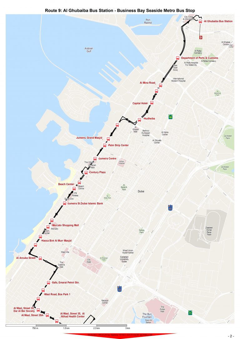 9 Bus Route in Dubai - Time Schedule, Stops and Maps - Your Dubai Guide