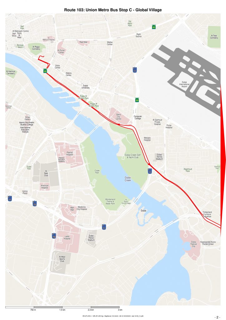 103 Bus Route in Dubai - Time Schedule, Stops and Maps - Your Dubai Guide