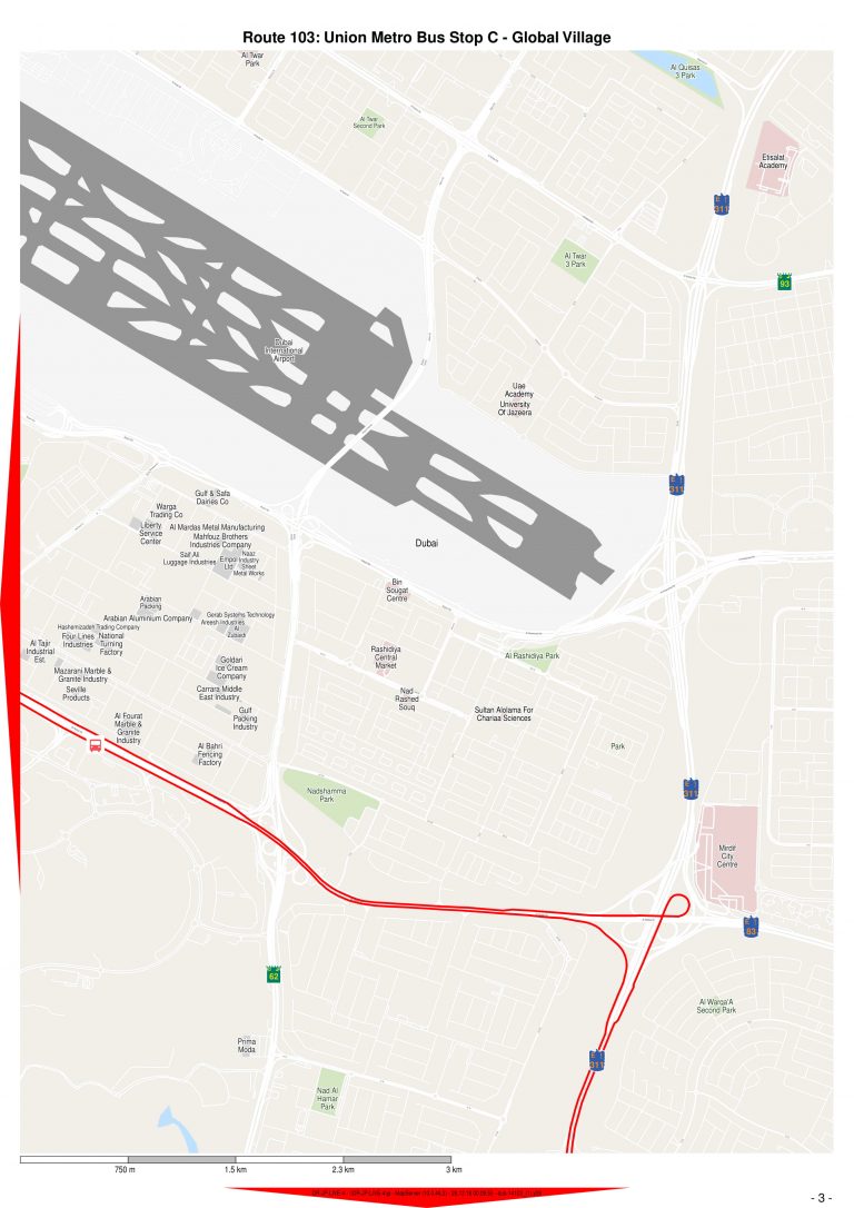 103 Bus Route in Dubai - Time Schedule, Stops and Maps - Your Dubai Guide
