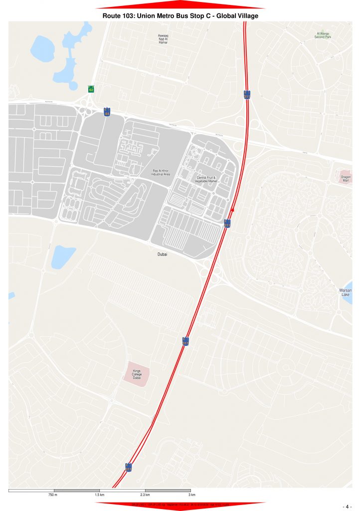 103 Bus Route in Dubai - Time Schedule, Stops and Maps - Your Dubai Guide