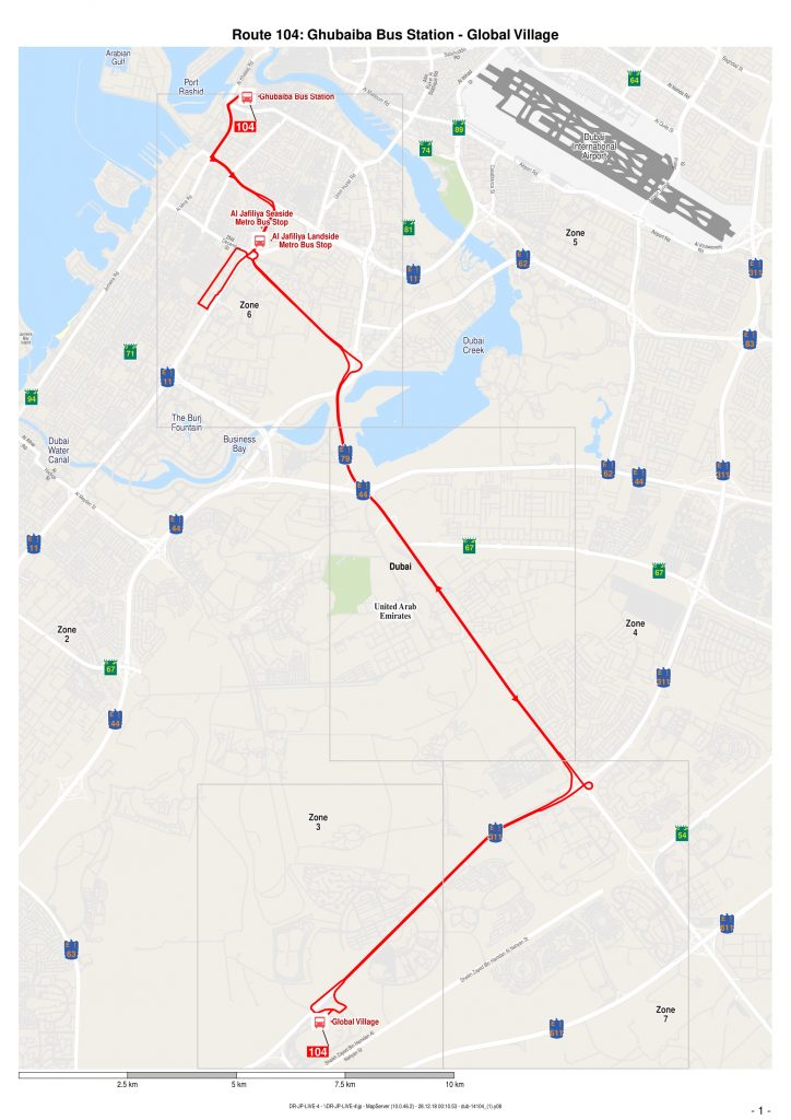 104 Bus Route in Dubai - Time Schedule, Stops and Maps - Your Dubai Guide