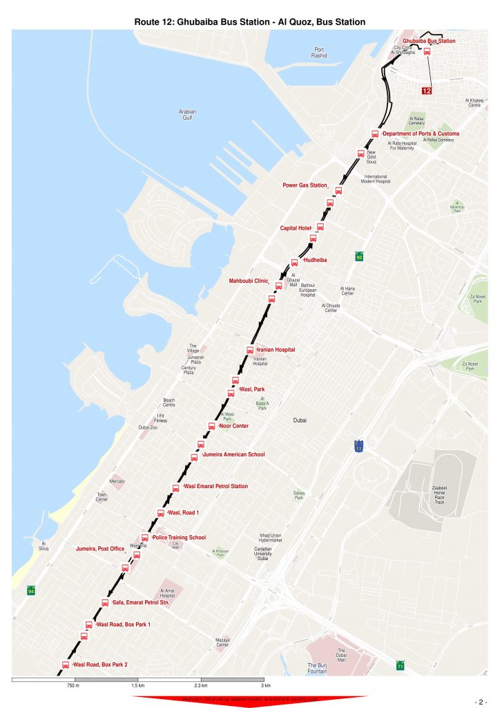 12 Bus Route in Dubai - Time Schedule, Stops and Maps - Your Dubai Guide