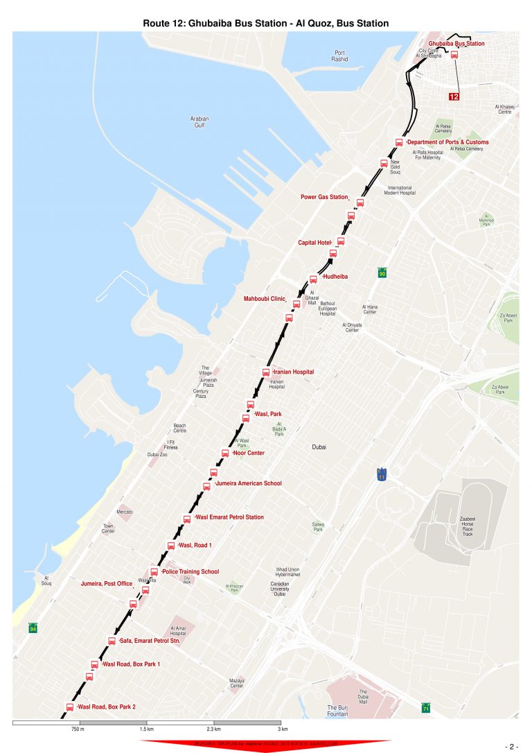 12 Bus Route in Dubai - Time Schedule, Stops and Maps - Your Dubai Guide