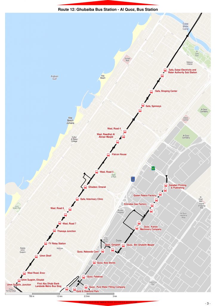 12 Bus Route in Dubai - Time Schedule, Stops and Maps - Your Dubai Guide
