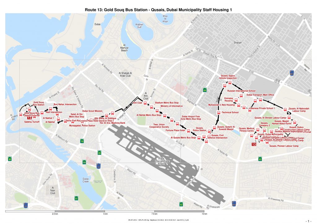 13 Bus Route in Dubai - Time Schedule, Stops and Maps - Your Dubai Guide