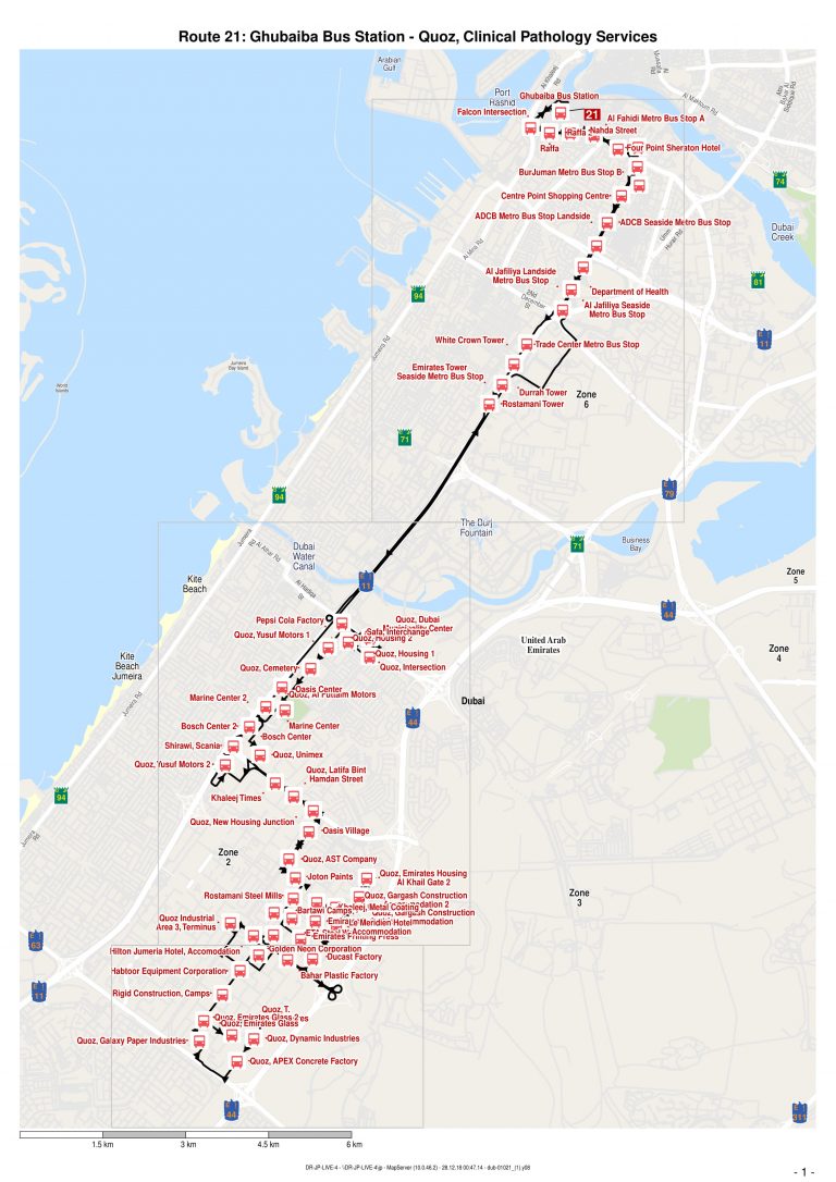21 Bus Route in Dubai - Time Schedule, Stops and Maps - Your Dubai Guide
