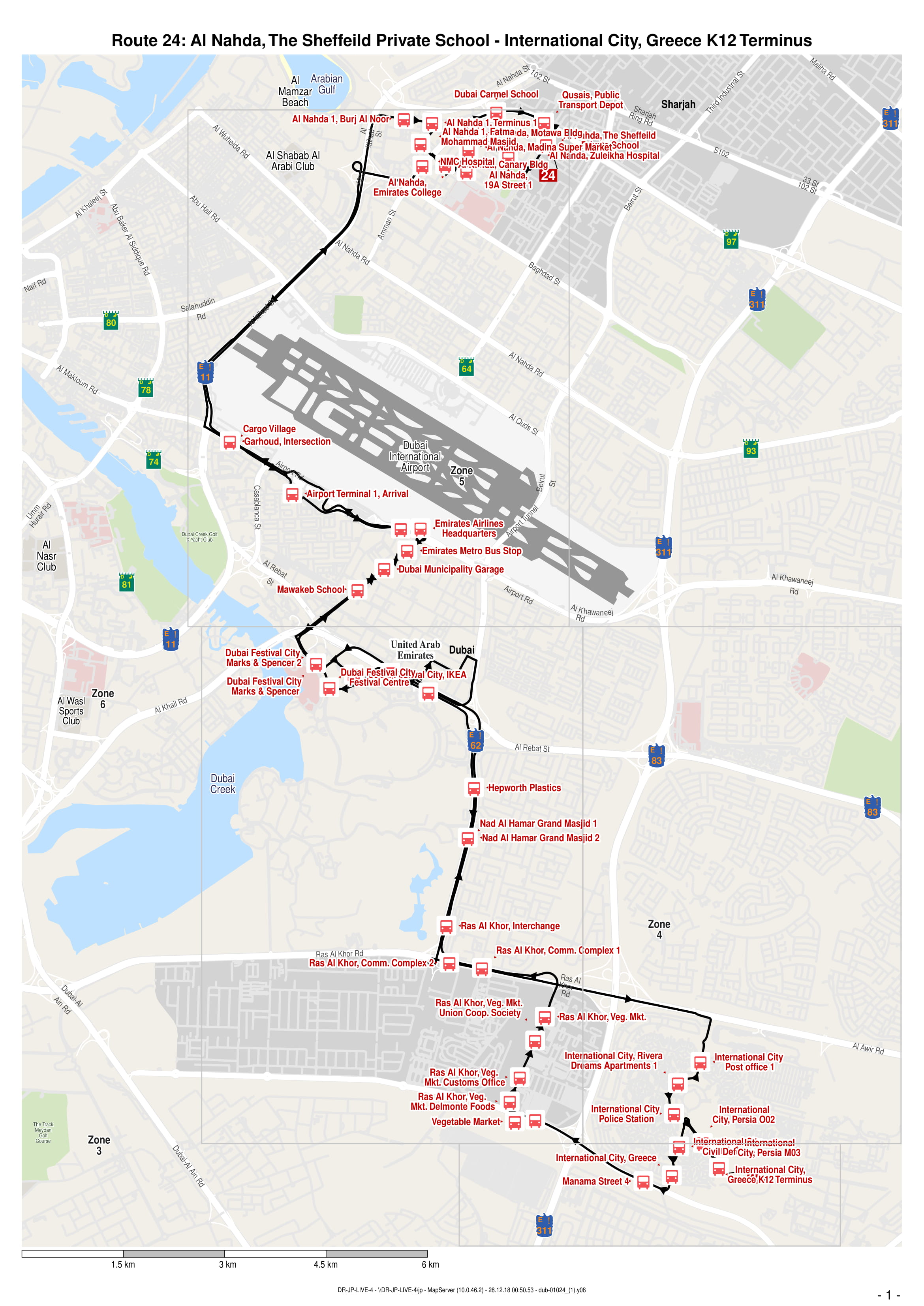 Dubai Bus Route Map Dubai Bus Route Map
