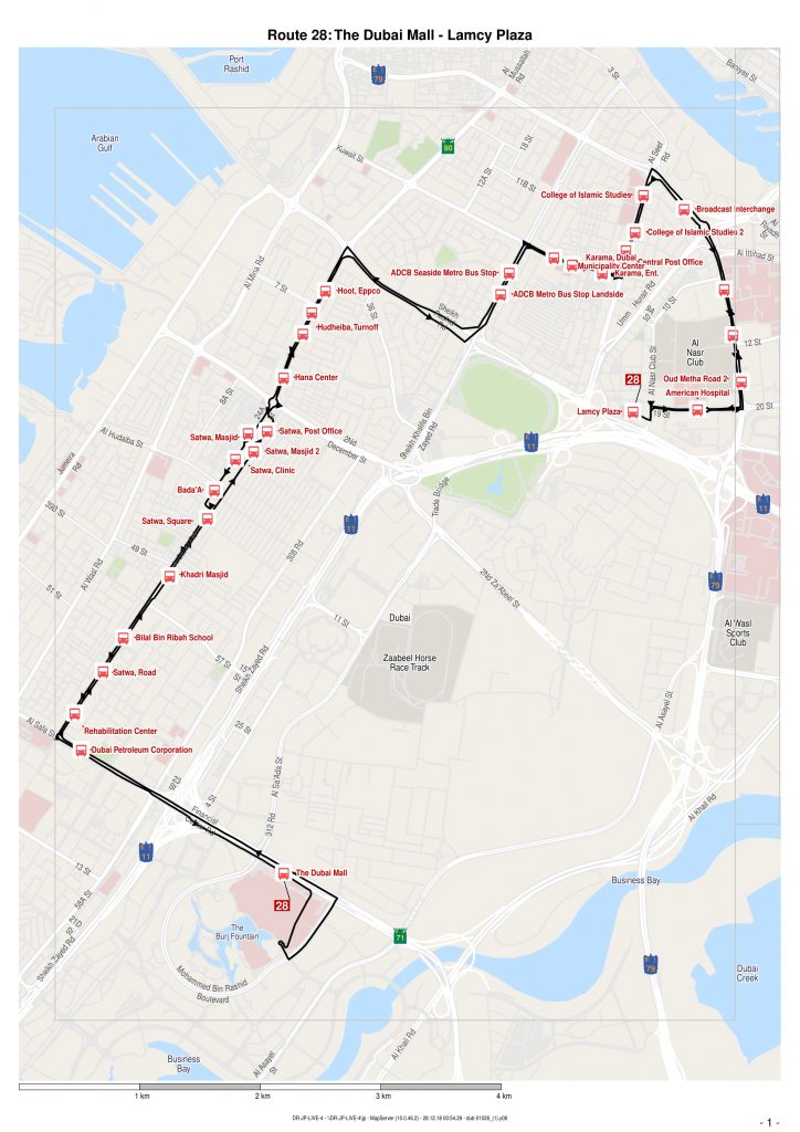 28 Bus Route in Dubai - Time Schedule, Stops and Maps - Your Dubai Guide