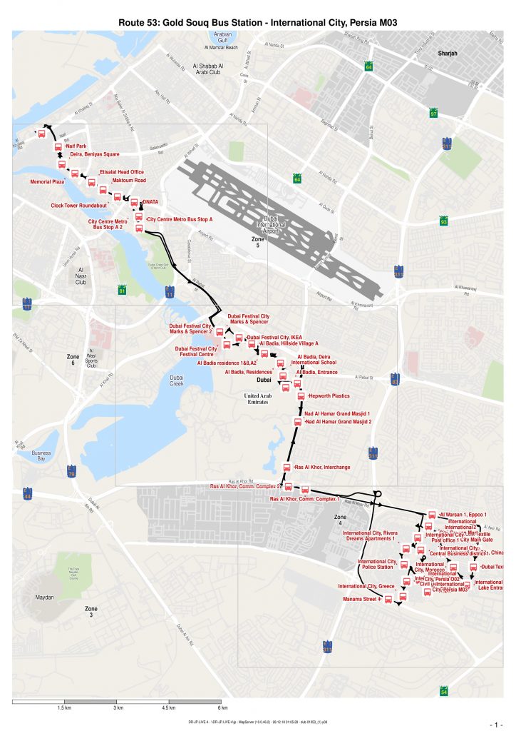53 Bus Route in Dubai - Time Schedule, Stops and Maps - Your Dubai Guide