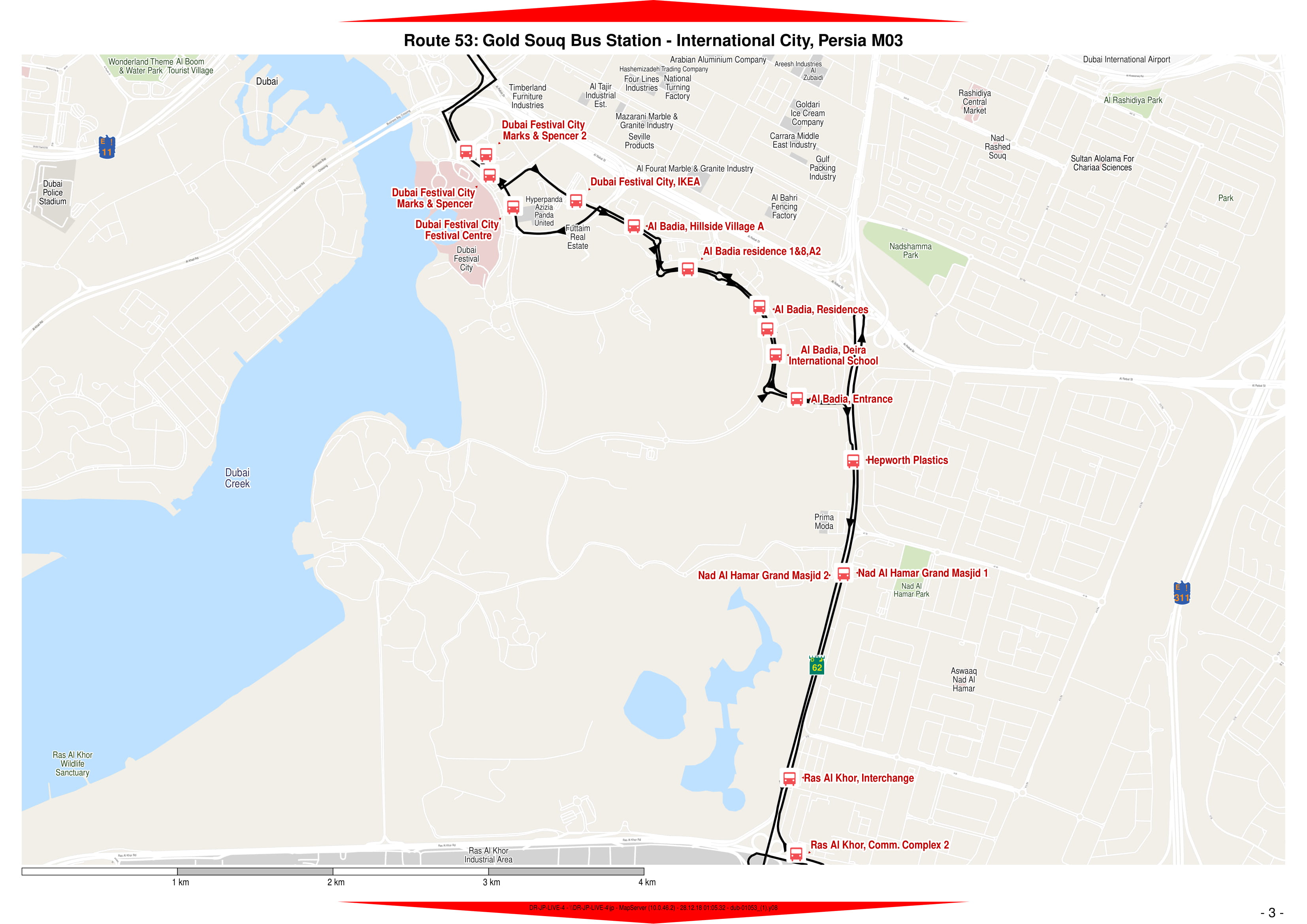 Dubai Bus Route Map Dubai Bus Route Map