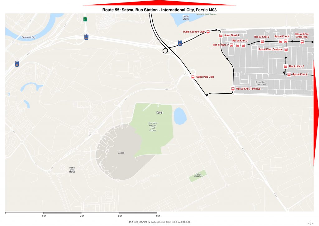 55 Bus Route in Dubai - Time Schedule, Stops and Maps - Your Dubai Guide