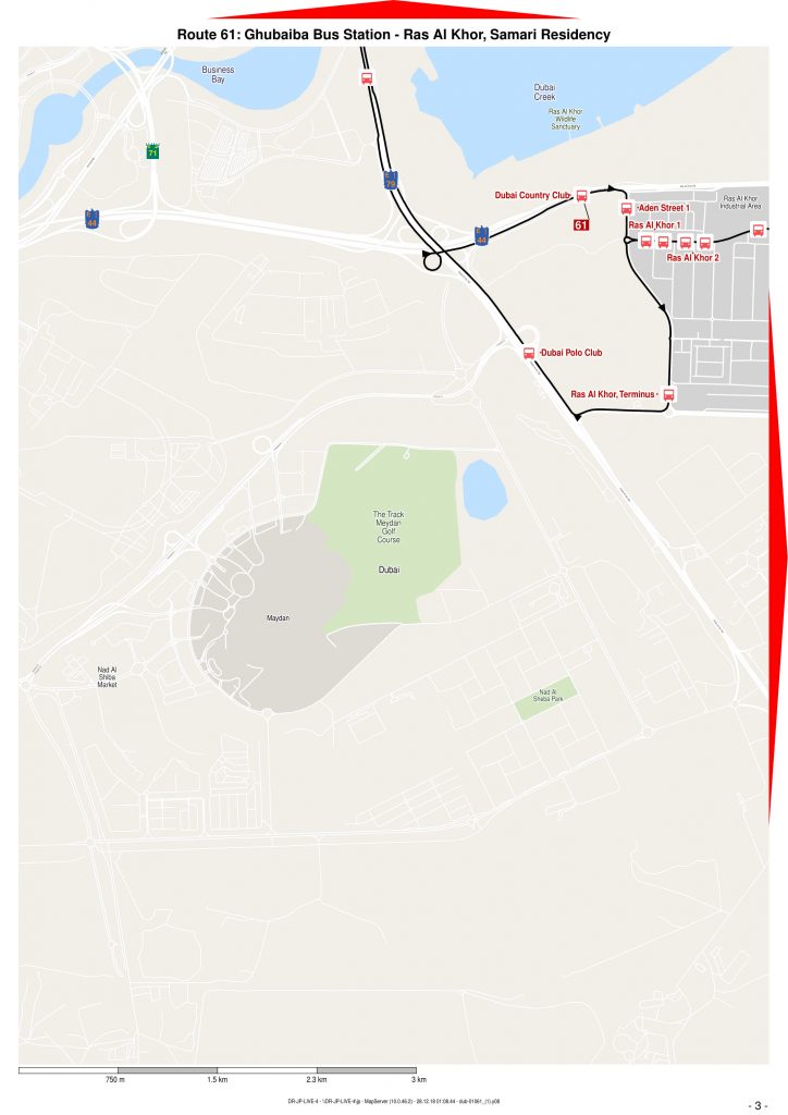 61 Bus Route in Dubai - Time Schedule, Stops and Maps - Your Dubai Guide