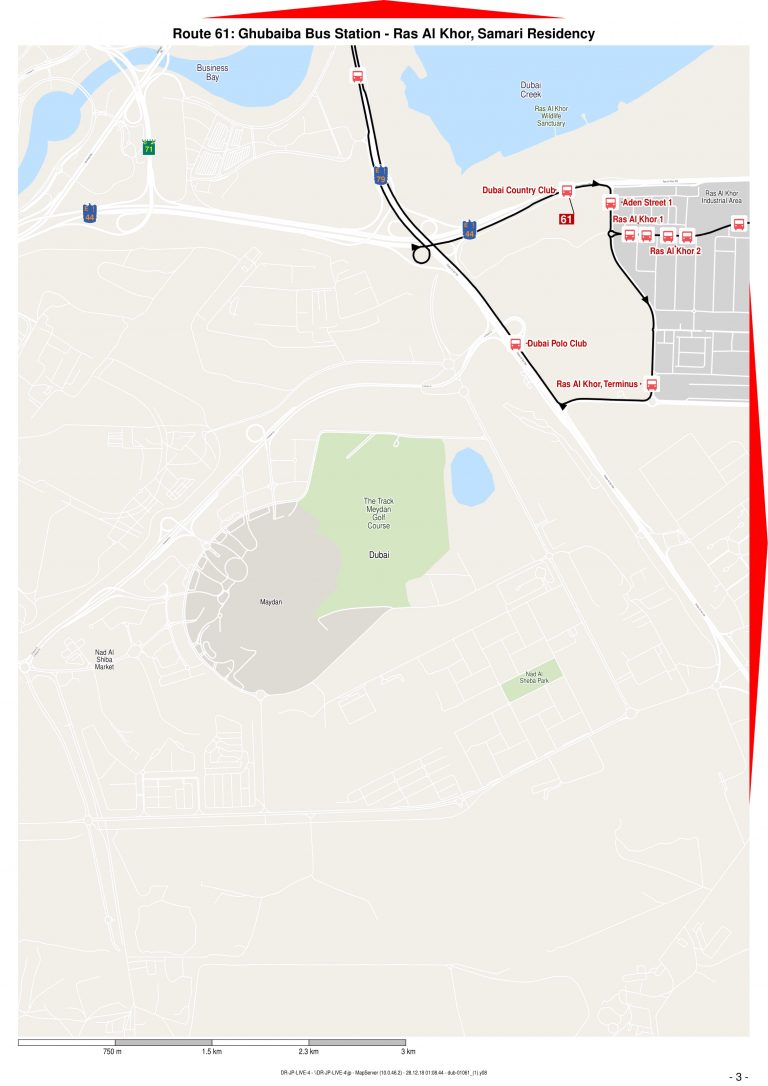 61 Bus Route in Dubai - Time Schedule, Stops and Maps - Your Dubai Guide