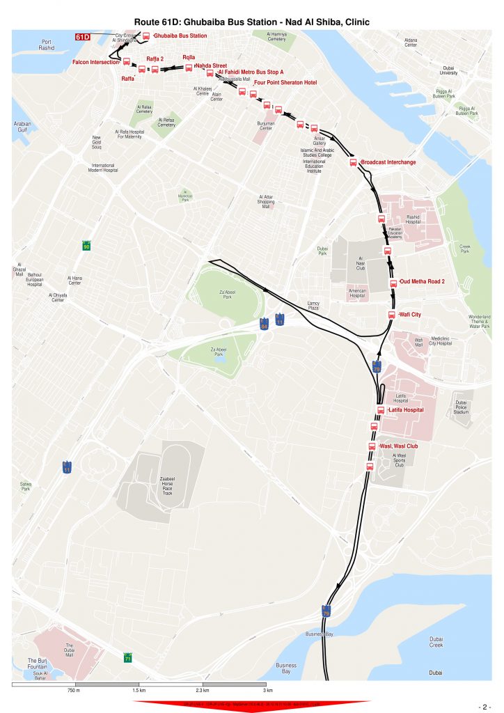 61D Bus Route in Dubai - Time Schedule, Stops and Maps - Your Dubai Guide