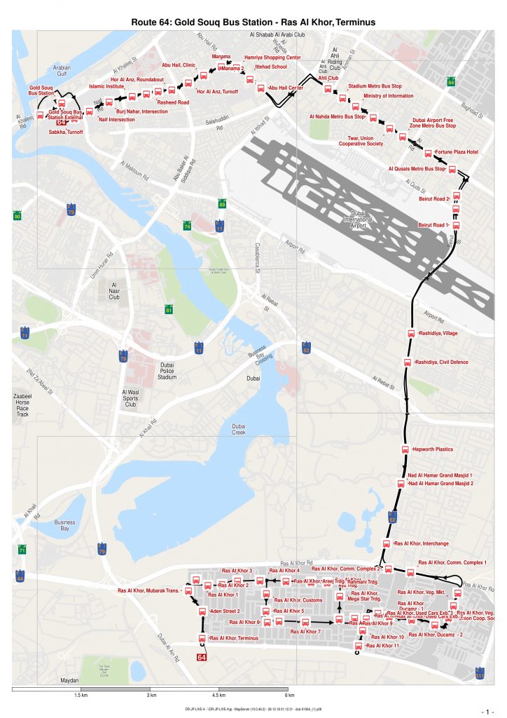 64 Bus Route in Dubai - Time Schedule, Stops and Maps - Your Dubai Guide