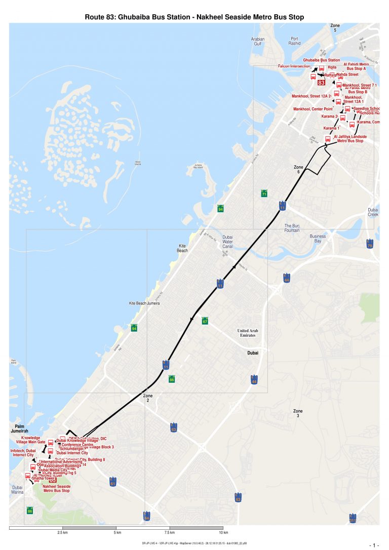 83 Bus Route in Dubai - Time Schedule, Stops and Maps - Your Dubai Guide