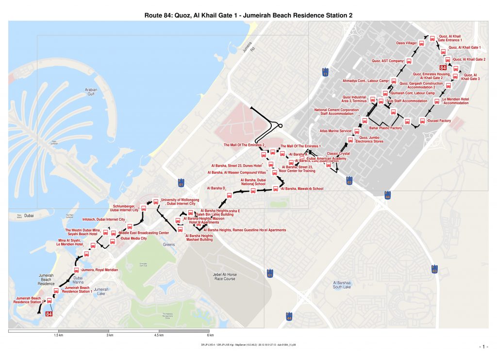 84 Bus Route in Dubai - Time Schedule, Stops and Maps - Your Dubai Guide