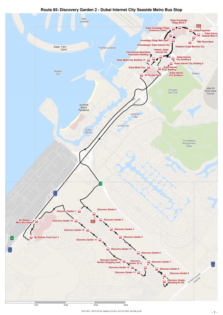 85 Bus Route in Dubai - Time Schedule, Stops and Maps - Your Dubai Guide