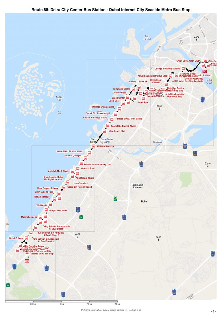 88 Bus Route in Dubai - Time Schedule, Stops and Maps - Your Dubai Guide
