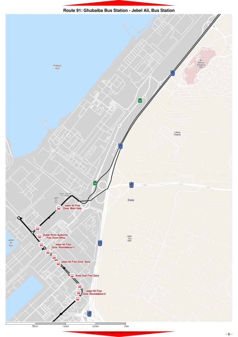 91 Bus Route in Dubai - Time Schedule, Stops and Maps - Your Dubai Guide