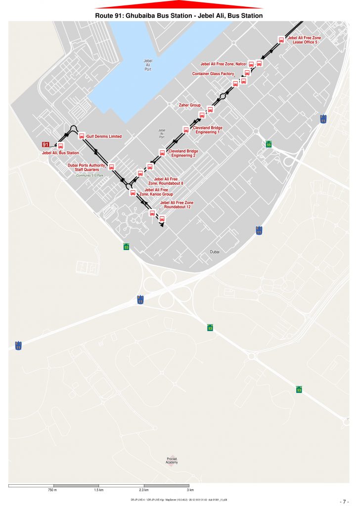 91 Bus Route in Dubai - Time Schedule, Stops and Maps - Your Dubai Guide