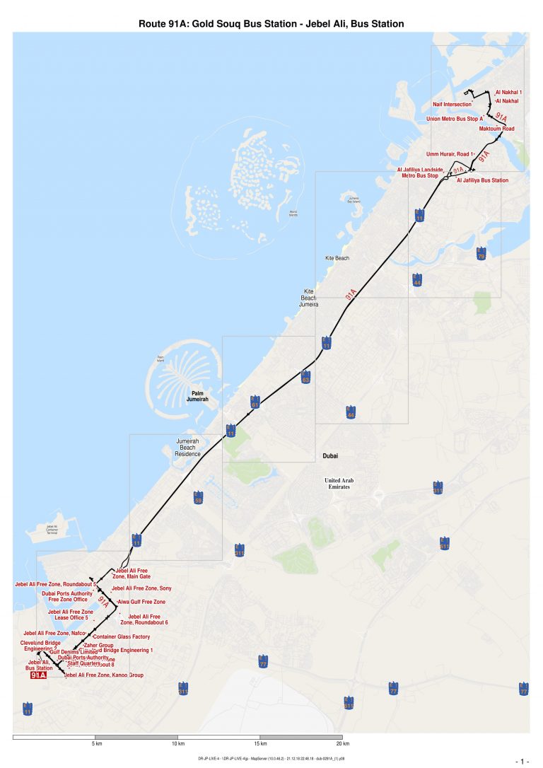 91A Bus Route in Dubai – Time Schedule, Stops and Maps – Your Dubai Guide