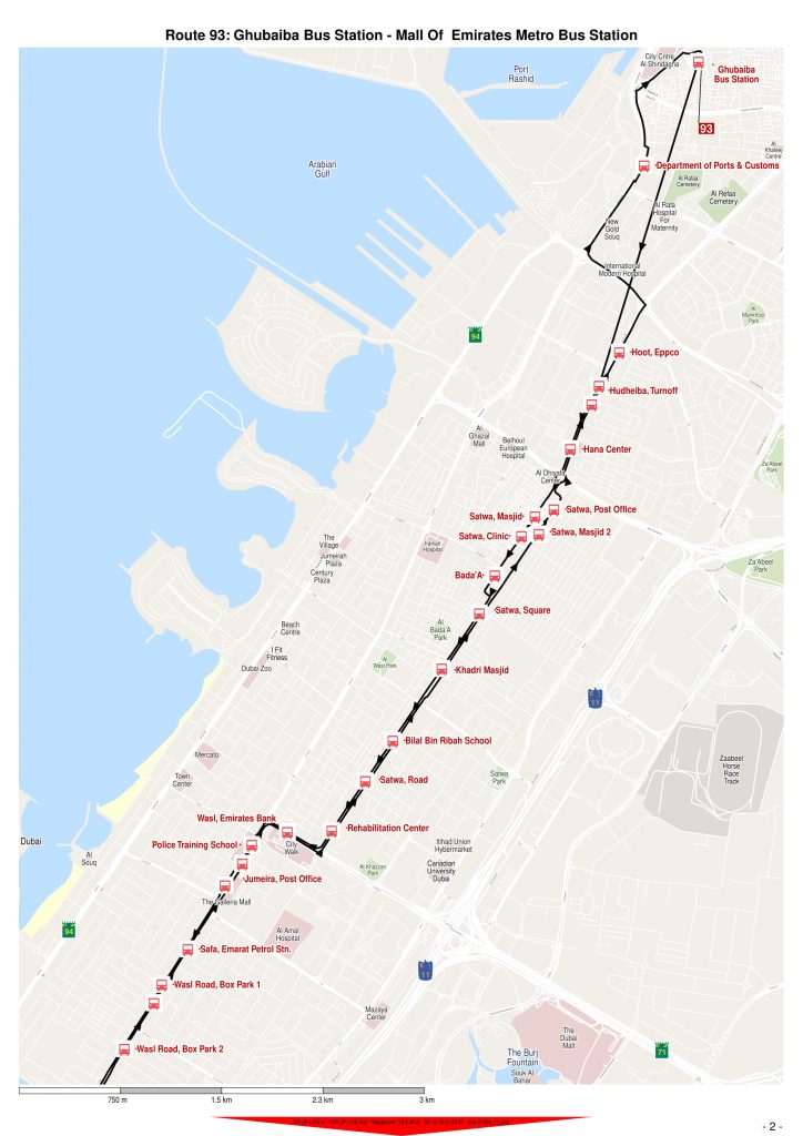 93 Bus Route in Dubai - Time Schedule, Stops and Maps - Your Dubai Guide