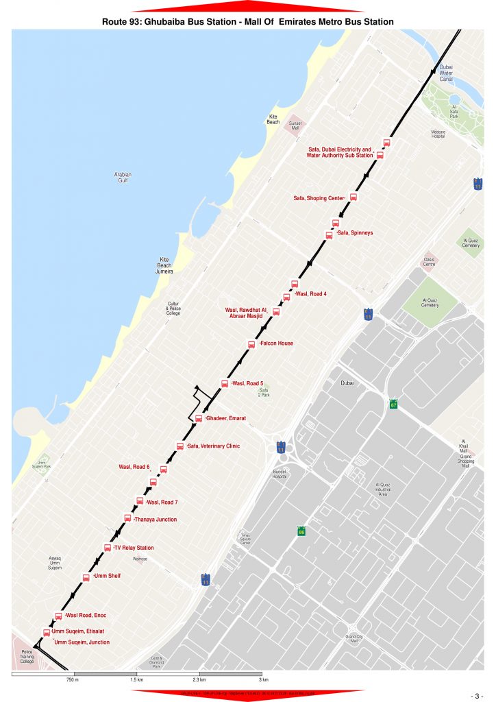 93 Bus Route in Dubai - Time Schedule, Stops and Maps - Your Dubai Guide