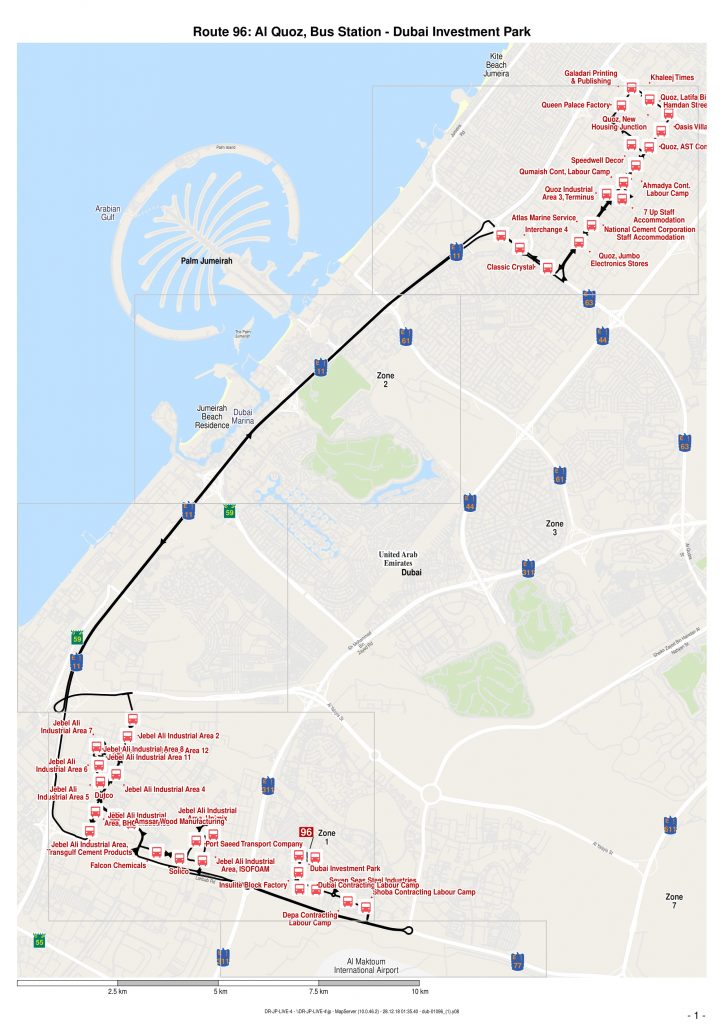 96 Bus Route in Dubai - Time Schedule, Stops and Maps - Your Dubai Guide