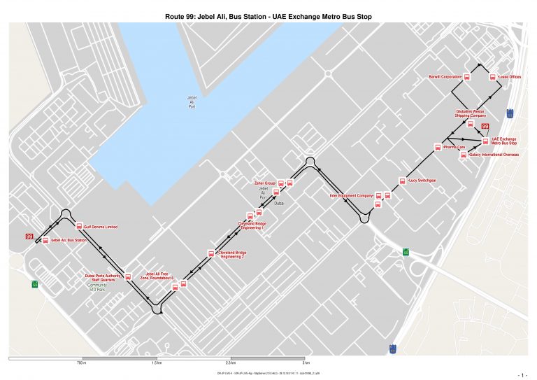 99 Bus Route in Dubai – Time Schedule, Stops and Maps – Your Dubai Guide