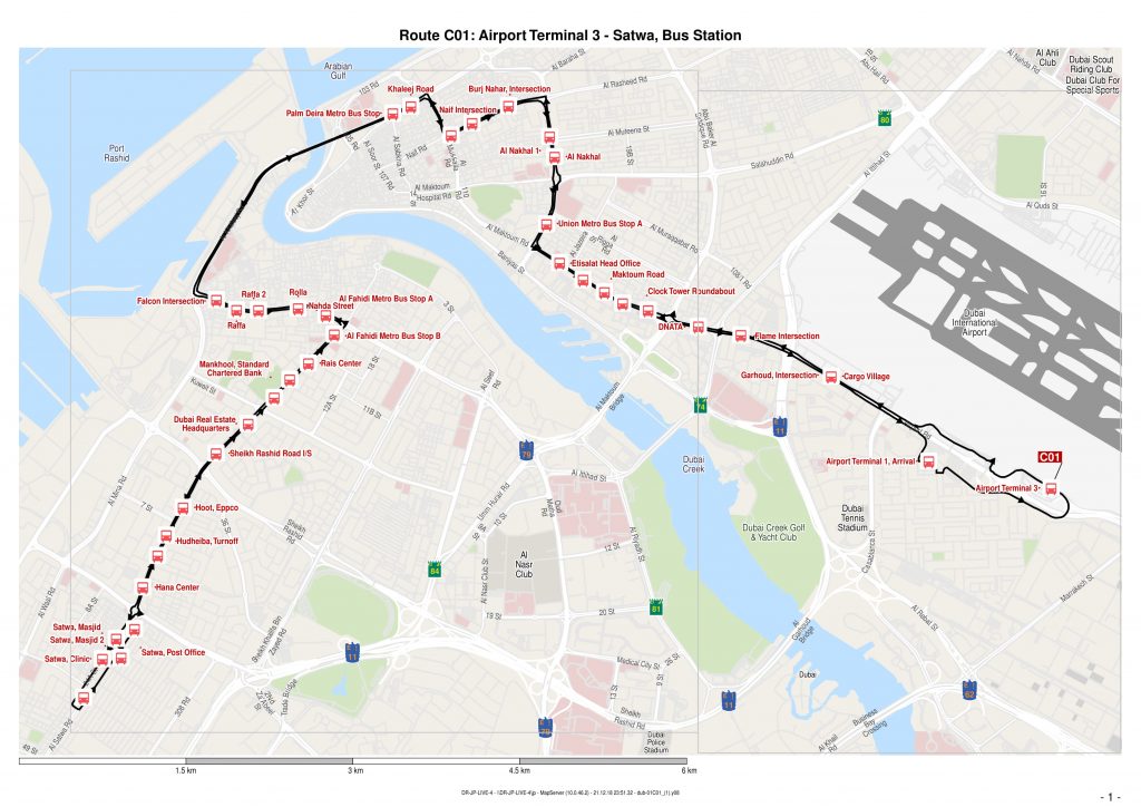 C01 Bus Route in Dubai - Time Schedule, Stops and Maps - Your Dubai Guide