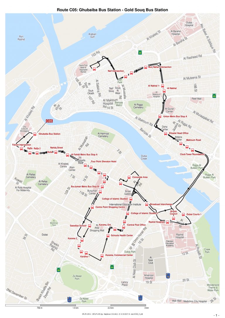 C05 Bus Route in Dubai - Time Schedule, Stops and Maps - Your Dubai Guide