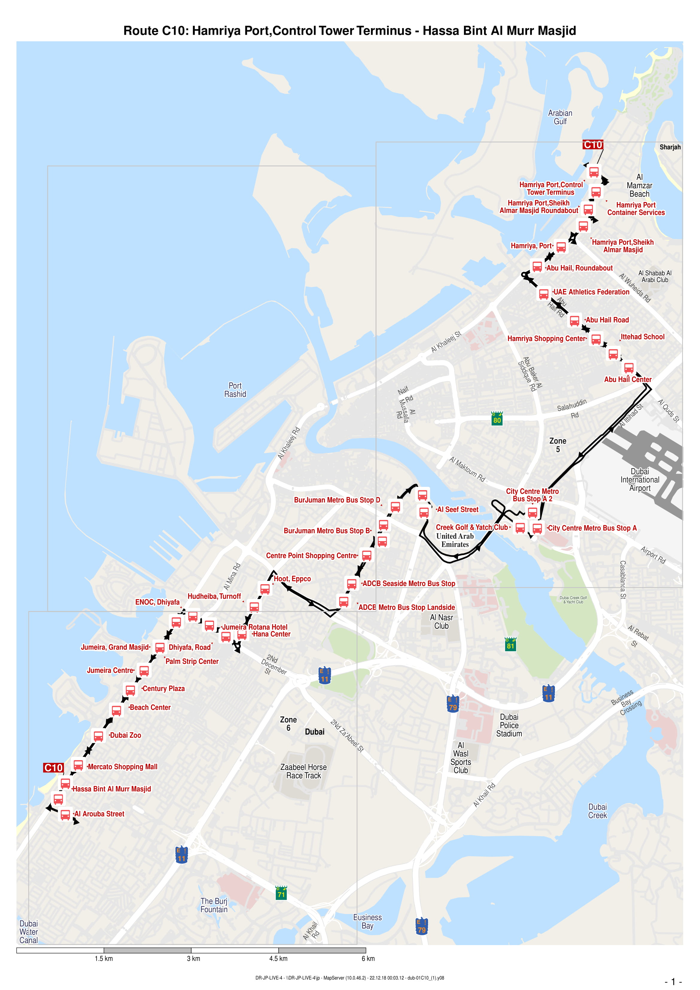 Dubai Bus Route Map