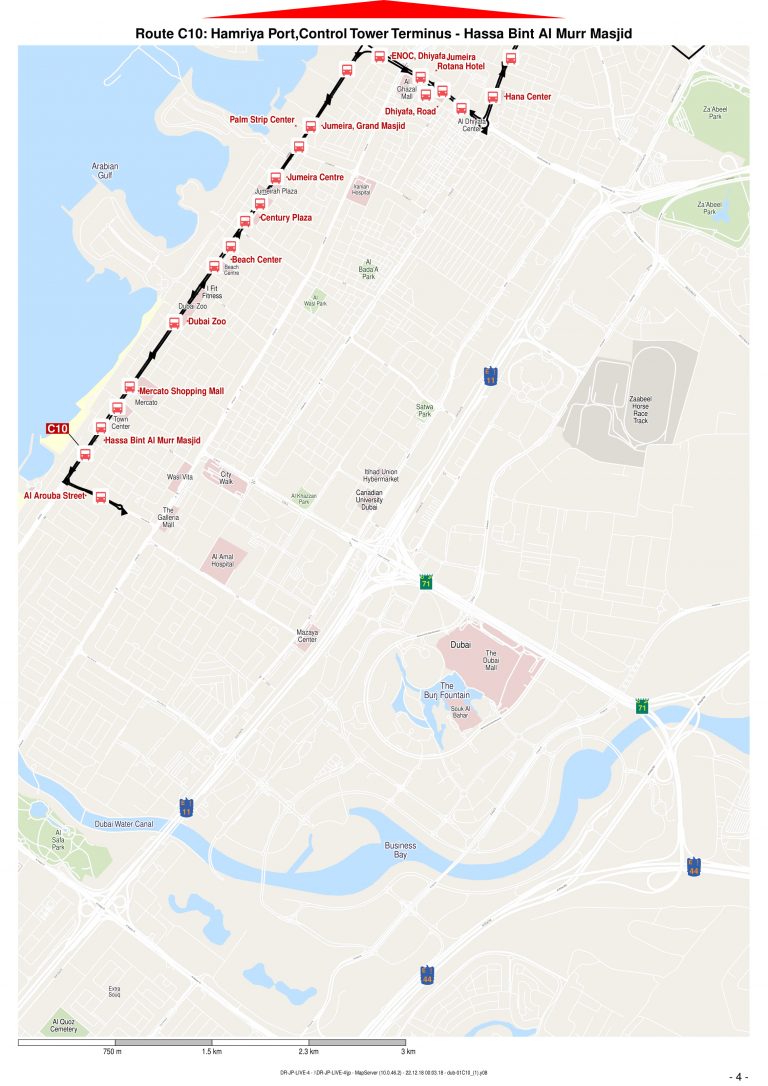 C10 Bus Route in Dubai - Time Schedule, Stops and Maps - Your Dubai Guide