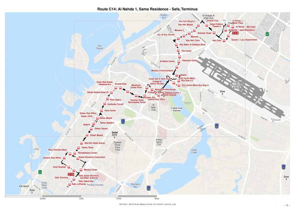 C14 Bus Route in Dubai - Time Schedule, Stops and Maps - Your Dubai Guide