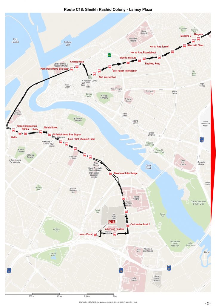 C18 Bus Route in Dubai - Time Schedule, Stops and Maps - Your Dubai Guide