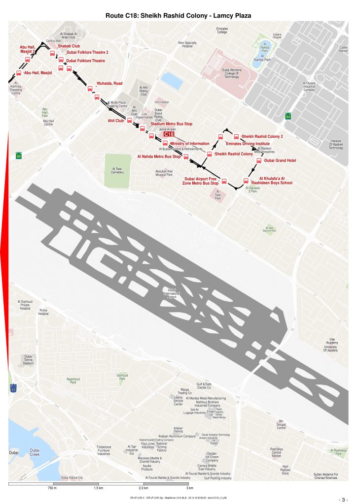 C18 Bus Route in Dubai - Time Schedule, Stops and Maps - Your Dubai Guide