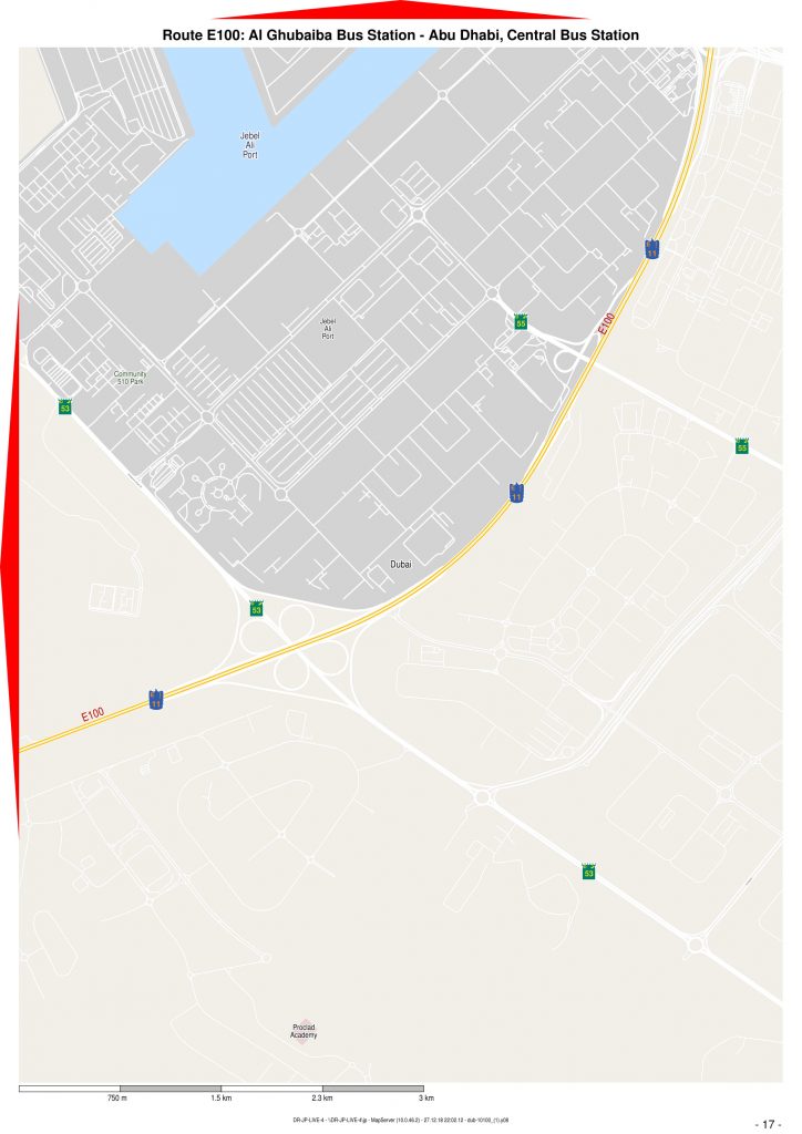 E100 Bus Route in Dubai - Time Schedule, Stops and Maps - Your Dubai Guide