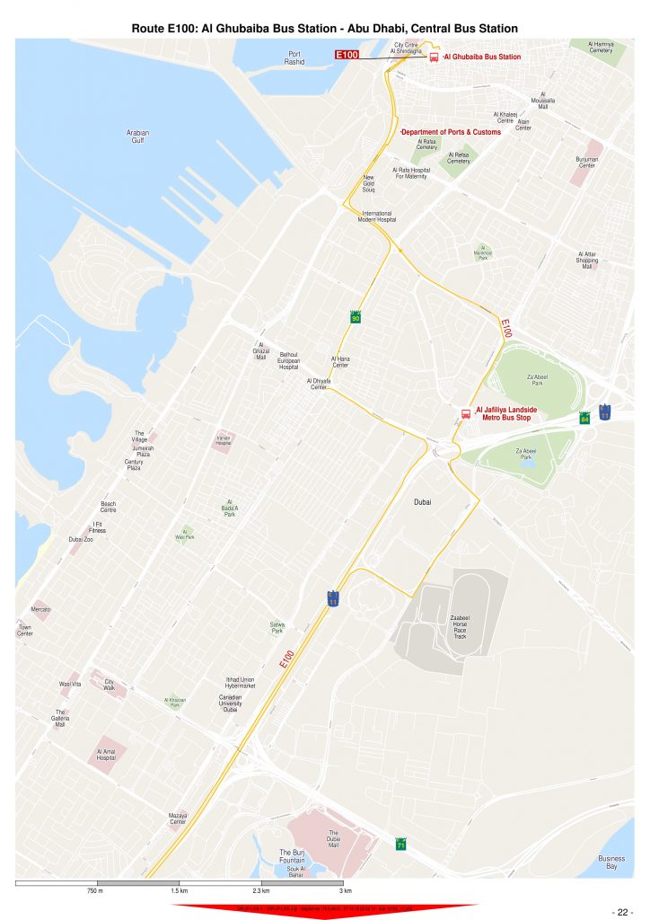 E100 Bus Route in Dubai – Time Schedule, Stops and Maps – Your Dubai Guide