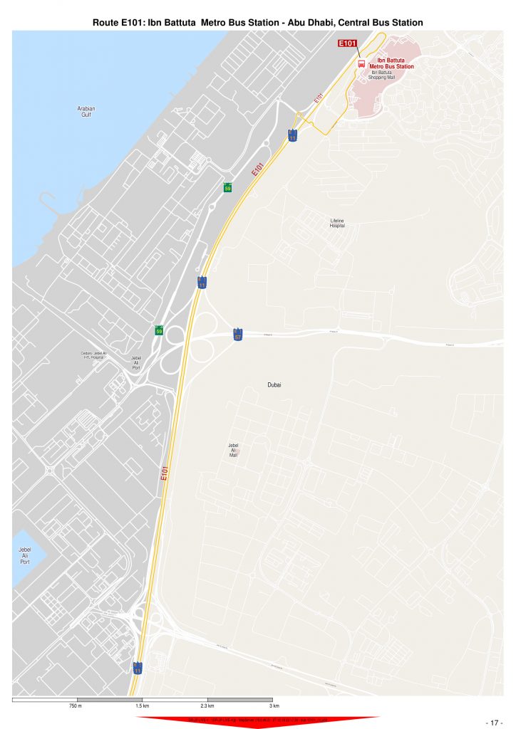 E101 Bus Route in Dubai - Time Schedule, Stops and Maps - Your Dubai Guide