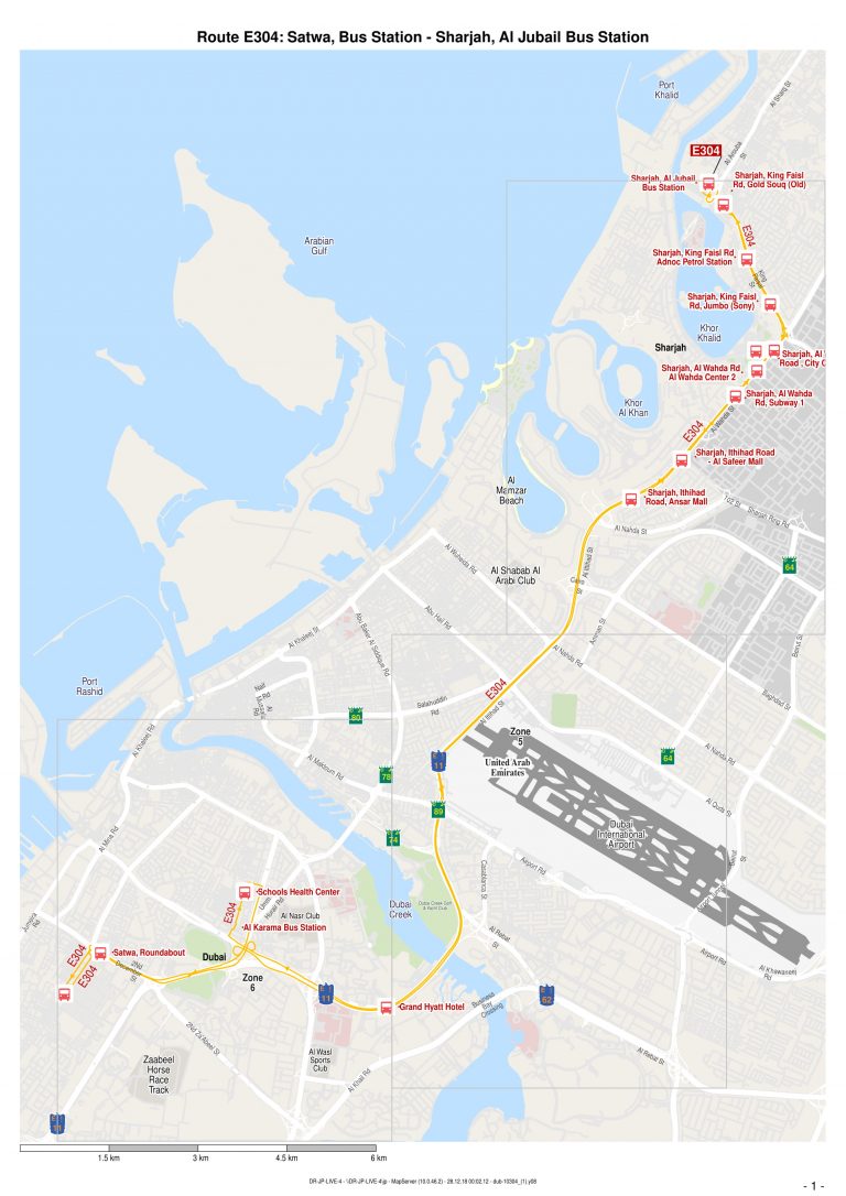 E304 Bus Route in Dubai - Time Schedule, Stops and Maps - Your Dubai Guide