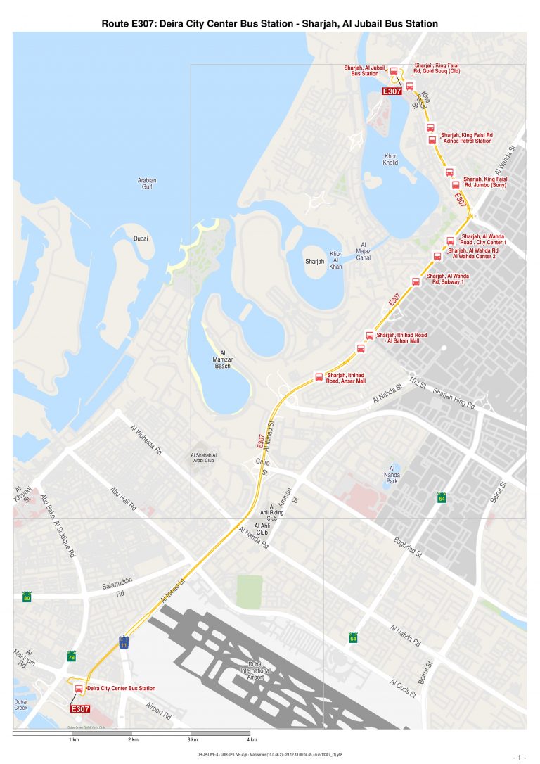 E307 Bus Route in Dubai - Time Schedule, Stops and Maps - Your Dubai Guide