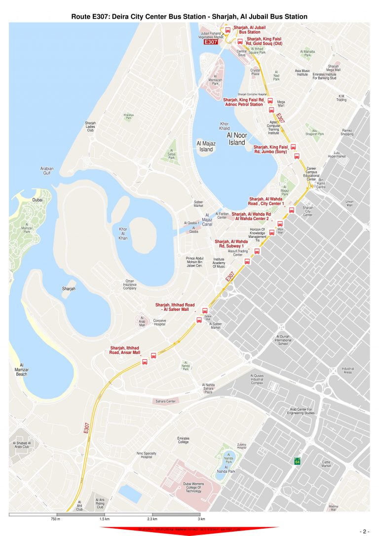 E307 Bus Route in Dubai - Time Schedule, Stops and Maps - Your Dubai Guide
