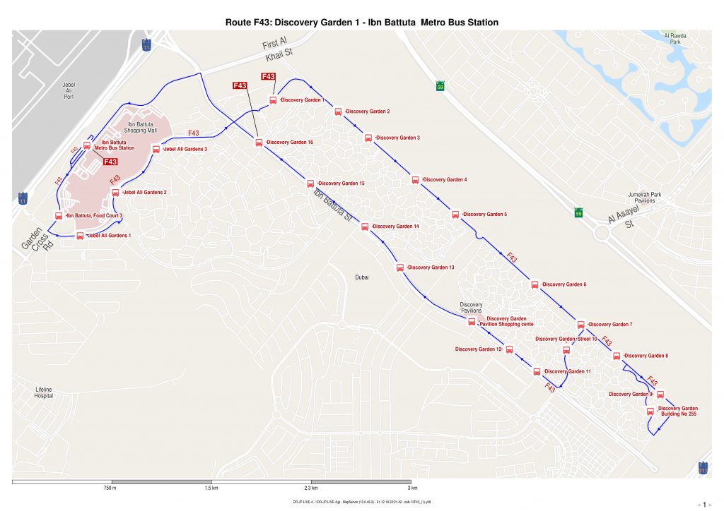 F43 Bus Route in Dubai - Time Schedule, Stops and Maps - Your Dubai Guide