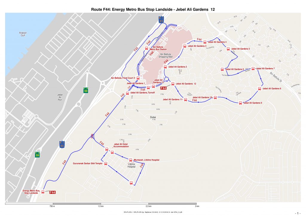 F44 Bus Route in Dubai - Time Schedule, Stops and Maps - Your Dubai Guide