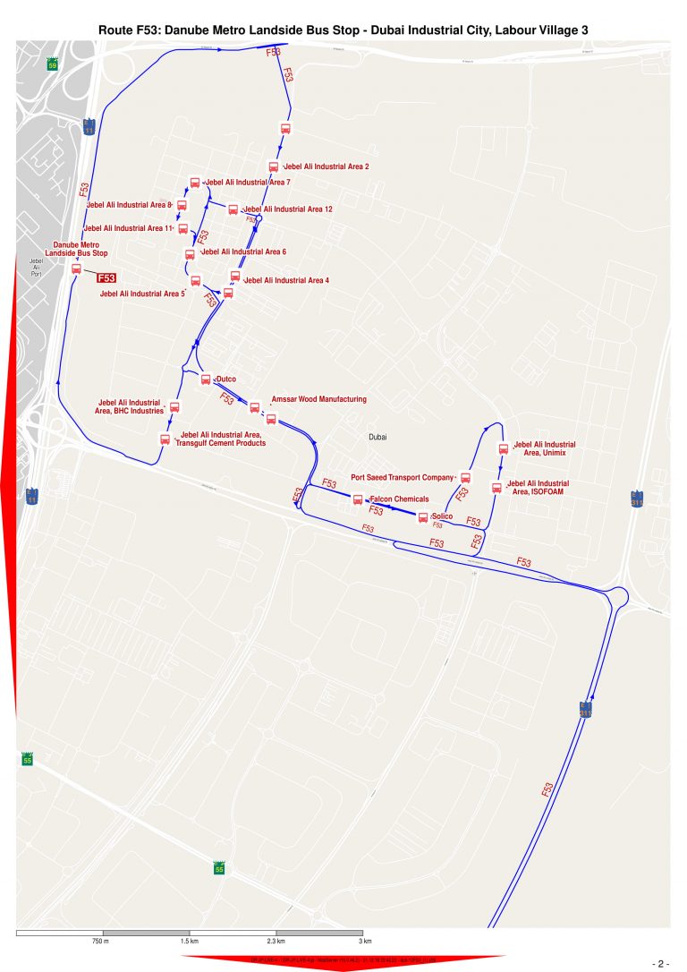 F53 Bus Route in Dubai - Time Schedule, Stops and Maps - Your Dubai Guide