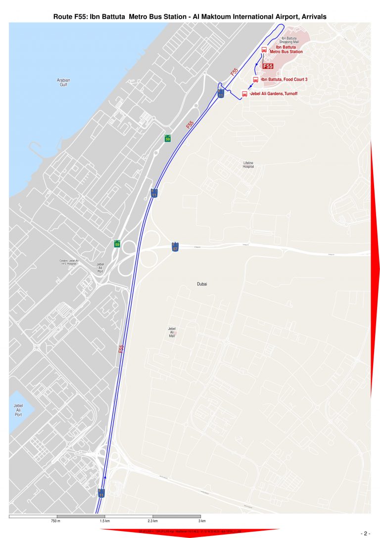 F55 Bus Route in Dubai - Time Schedule, Stops and Maps - Your Dubai Guide