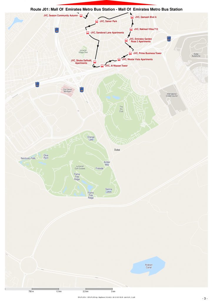 J01 Bus Route in Dubai - Time Schedule, Stops and Maps - Your Dubai Guide